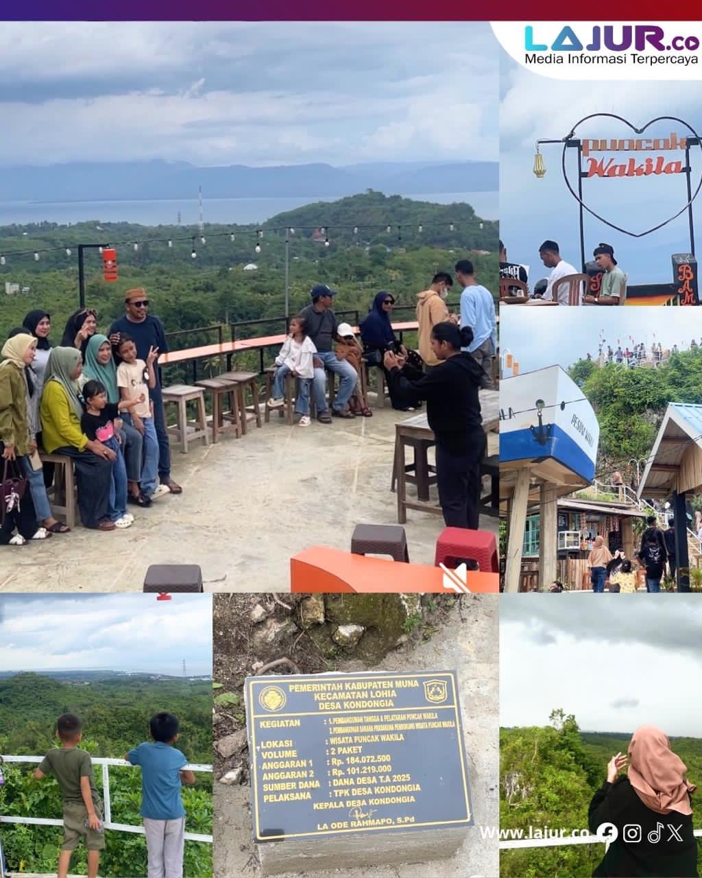 Ribuan Warga Padati Wisata Puncak Wakila Muna Saat Libur Lebaran - lajur