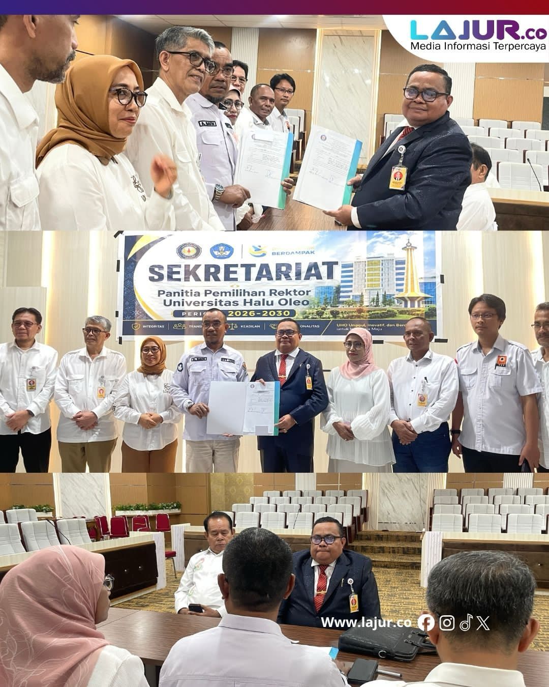 Prof Ruslin Resmi Jadi Kandidat Pertama Pilrek UHO 2026-2030 - lajur